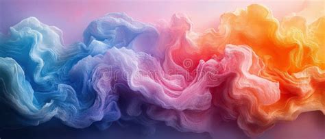 Colorful Abstract Swirls Of Blue Pink And Orange In Soft Lighting