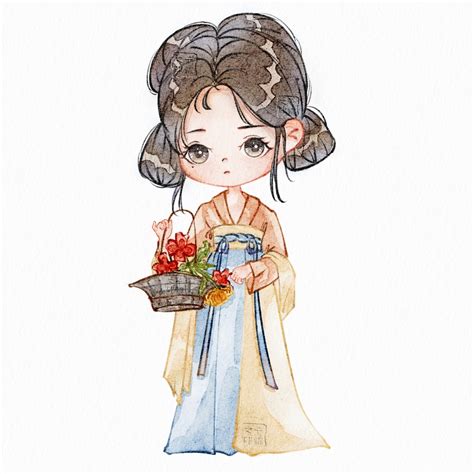 Q版古风小人千锦qj 站酷zcool