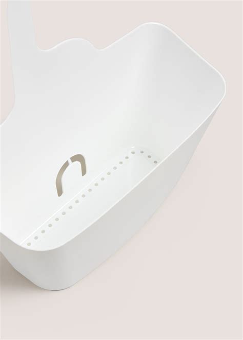 White Plastic Shower Caddy Matalan