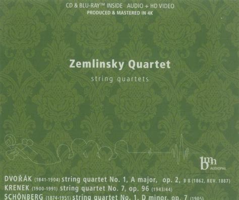 Dvorák String Quartet no 1 in A major op 2 Krenek String Quartet no