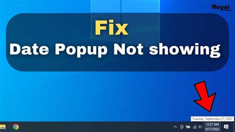 How To Fix Date Popup Not Showing In Windows YouTube