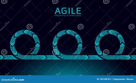 Agile Development Cyclic Arrow Diagram Flat Powerpoint