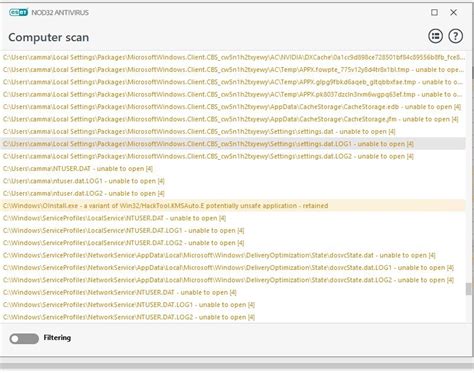 Idle Scan Detects Unsafe Application But Does Not Ask Me For Removal Eset Nod32 Antivirus