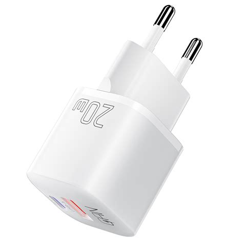 Essager 20W USB A Type C GaN Charger White EU Plug