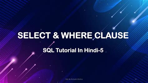 Complete Sql Tutorial In Hindi By Rishabh Mishra Basic To Advancepdf