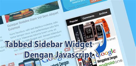 Membuat Tabbed Sidebar Widget Dengan JavaScript