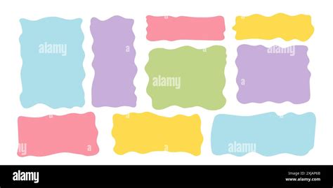 Set Rectangle And Square Paper Quote Frames Quote Text Box Empty Form With Wavy Edge Dilog Or