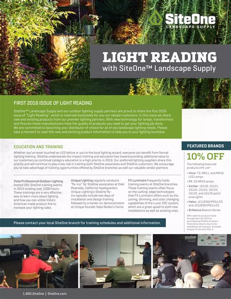 Siteone Landscape Lighting Newsletter Pdf