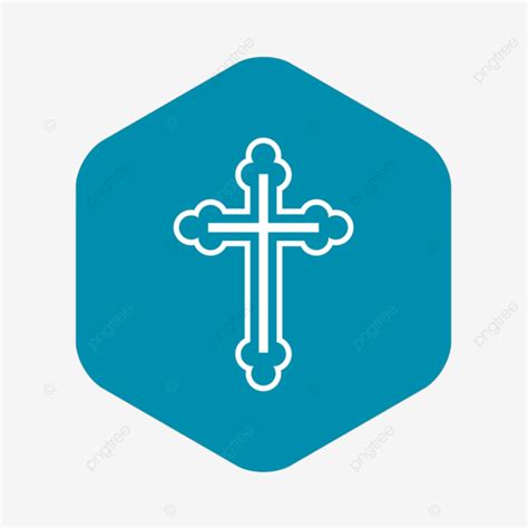 Crucifix Icon In Simple Style On A White Background Vector Illustration