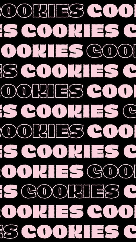 Cookies Text Aesthetic Mobile Phone Wallpaper Crumbl Cookies Black