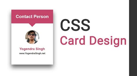 Css Card Design Tutorial Using Html And Css Cspoint Web Design