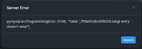 Sql Query Report Failing With Unable To Find Table `tabgl Entry