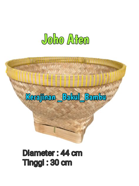 Bakul Nasi BAKUL JOHO ATEN Bakul Bambu Murah BOBOKO Kerajinan Tangan