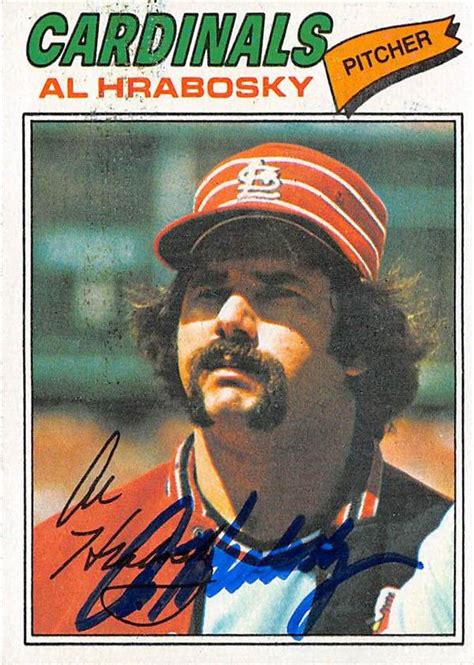 Al Hrabosky Autographed Baseball Card St Louis Cardinals 1977 Topps 495
