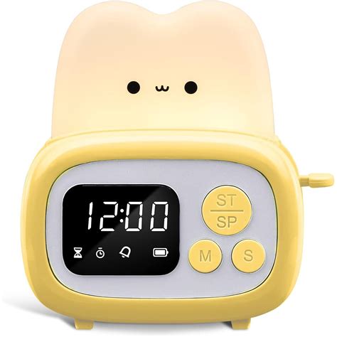 Small Timer Clock Toaster Lamp Cute Night Light With Time Management