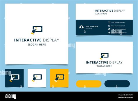 Interactive Display Logo Design With Editable Slogan Branding Book And