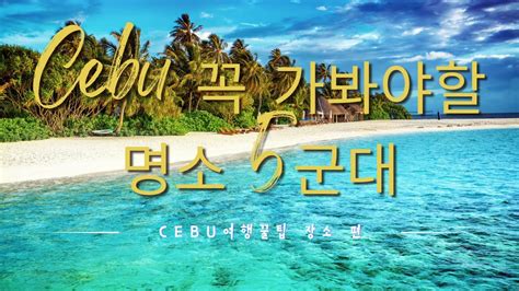 꼭 가봐야할 곳 5군대 세부여행 꿀팁장소편 Youtube