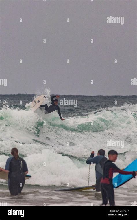 Wave Watching Cornwall Hi Res Stock Photography And Images Alamy