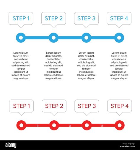 Step One Two Three Four Progress Bar Vector Stock Vector Image Art Alamy