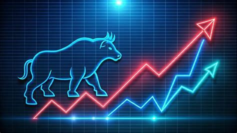 Growing Stock Market Bullish And Bearish Market Trading Up And Down
