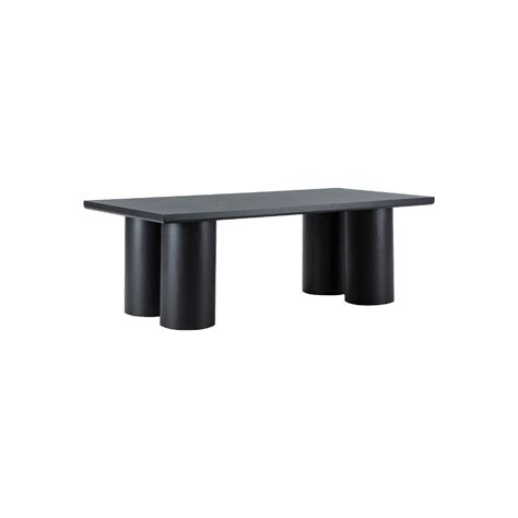 Roma Rectangular Black Oak Dining Table