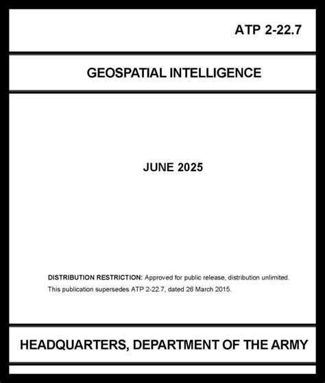 Atp 2 227 Geospatial Intelligence 2025 Big Size My Army Publications Atp 2 227 Geospatial Intelligence 2025 Big Size My Army Publications