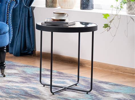 ᐉ Журнальний столик для вітальні Signal Atena д 40 45 см комплект 2 шт Загартоване скло