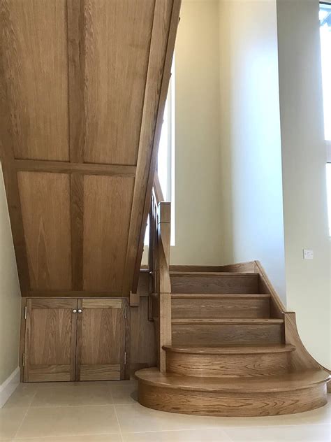 American White Oak Cut String Stairs