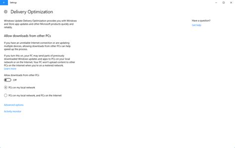 Does Disabling Update Downloads From Other Pcs Also Disable Uploading