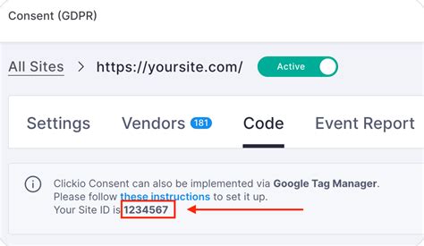 Activate Consent Mode V2 Clickio Consent