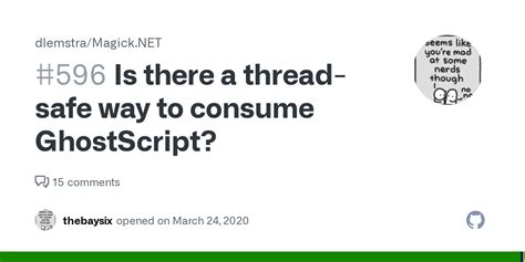 Is There A Thread Safe Way To Consume GhostScript Issue 596