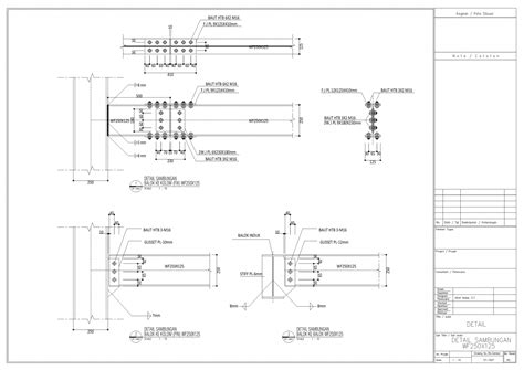 Contoh Gambar Detail Sambungan Baja Blog Nobel