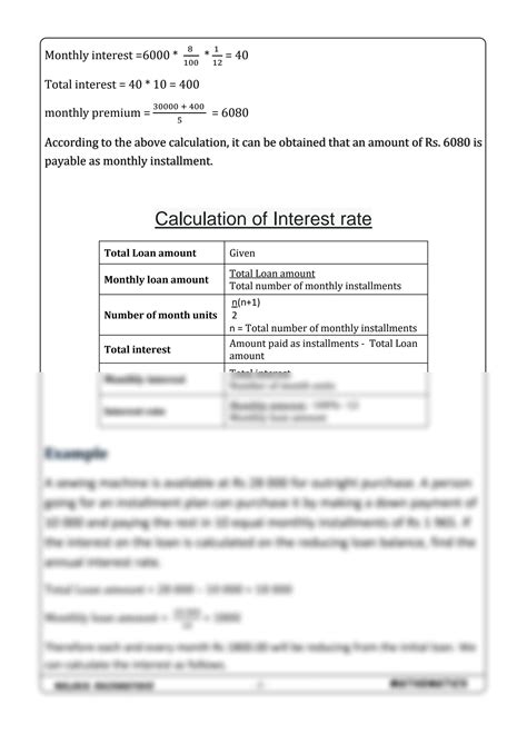 Solution Calculation Of Interest Using Reducing Balance Method