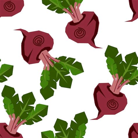 Premium Vector Beetroot Seamless Pattern Design For Kitchen Textiles And Food Packaging Vector