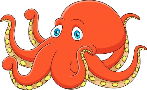 Cute Octopus Mascot Character Cartoon 28540061 Vector Art At Vecteezy