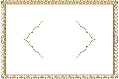 Ornate Rectangular Frame With Luxurious Gold Premium Ai Generated Vector