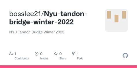 GitHub Bosslee21 Nyu Tandon Bridge Winter 2022 NYU Tandon Bridge