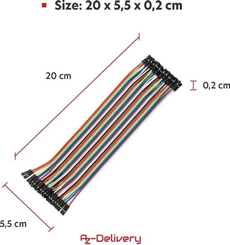 AZDelivery X Jumper Wire Kabel Draadkabel X Stuks Per Cm M M F M F F Bol