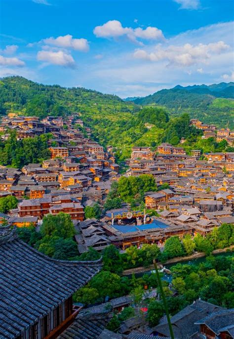 千户苗寨在贵州哪里风景图片黔东南大山谷图库