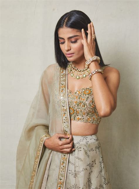 Nude Net Tulle Sari Set Arpita Mehta Official