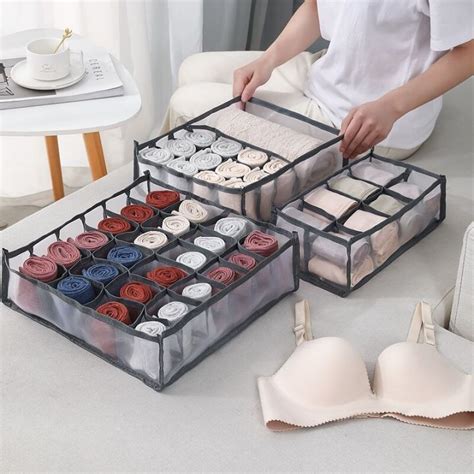 Underwear Socks Shorts Compartment Storage Box Closet Organizer Drawer