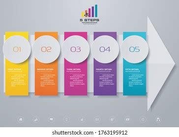 5 Steps Arrow Infographics Template Your Stock Vector Royalty Free