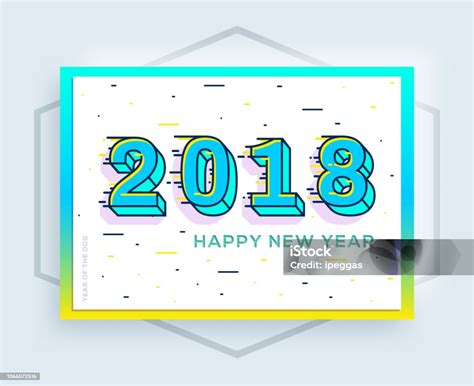 向量2018文本設計與運動效果介紹 傳單 日曆 傳單 明信片和海報向量例證向量圖形及更多2018圖片 2018 一月 事件 Istock