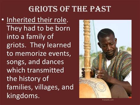 Lesson 4 The African Griot