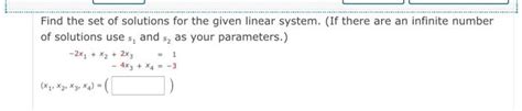 Solved Find The Set Of Solutions For The Given Linear Chegg
