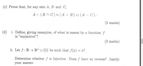 Solved C Prove That For Any Sets A B And C Chegg Com