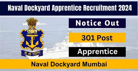 Naval Dockyard Mumbai Apprentices Recruitment 2024 Apply Online For 301