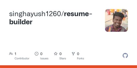 Github Singhayush Resume Builder