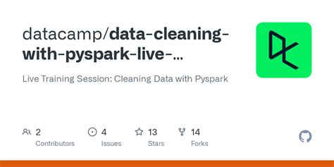 GitHub Datacamp Data Cleaning With Pyspark Live Training Live