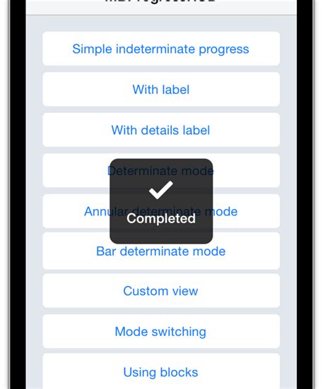 Ios Mbprogresshud Completed View With Checkmark Stack Overflow